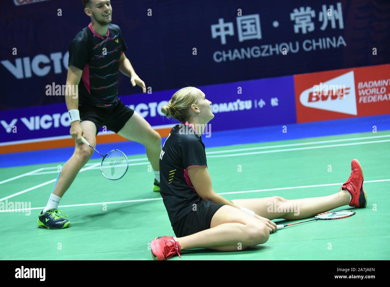 German professional badminton players Marvin Seidel and Linda Efler ...