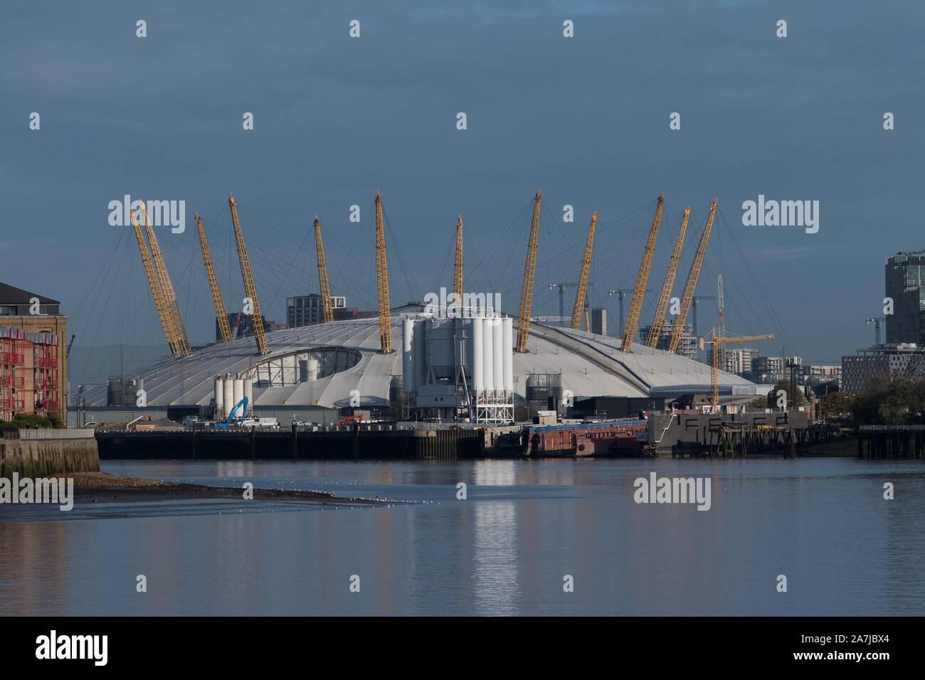 River view of O2 arena Greenwich Stock Photo - Alamy