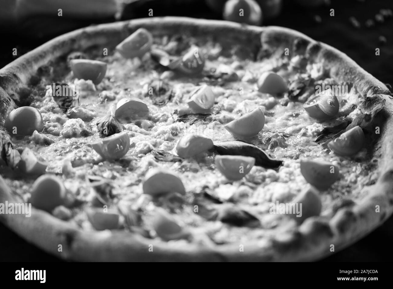 delicious italian chicken pizza with fresh & tasty ingredients Stock ...