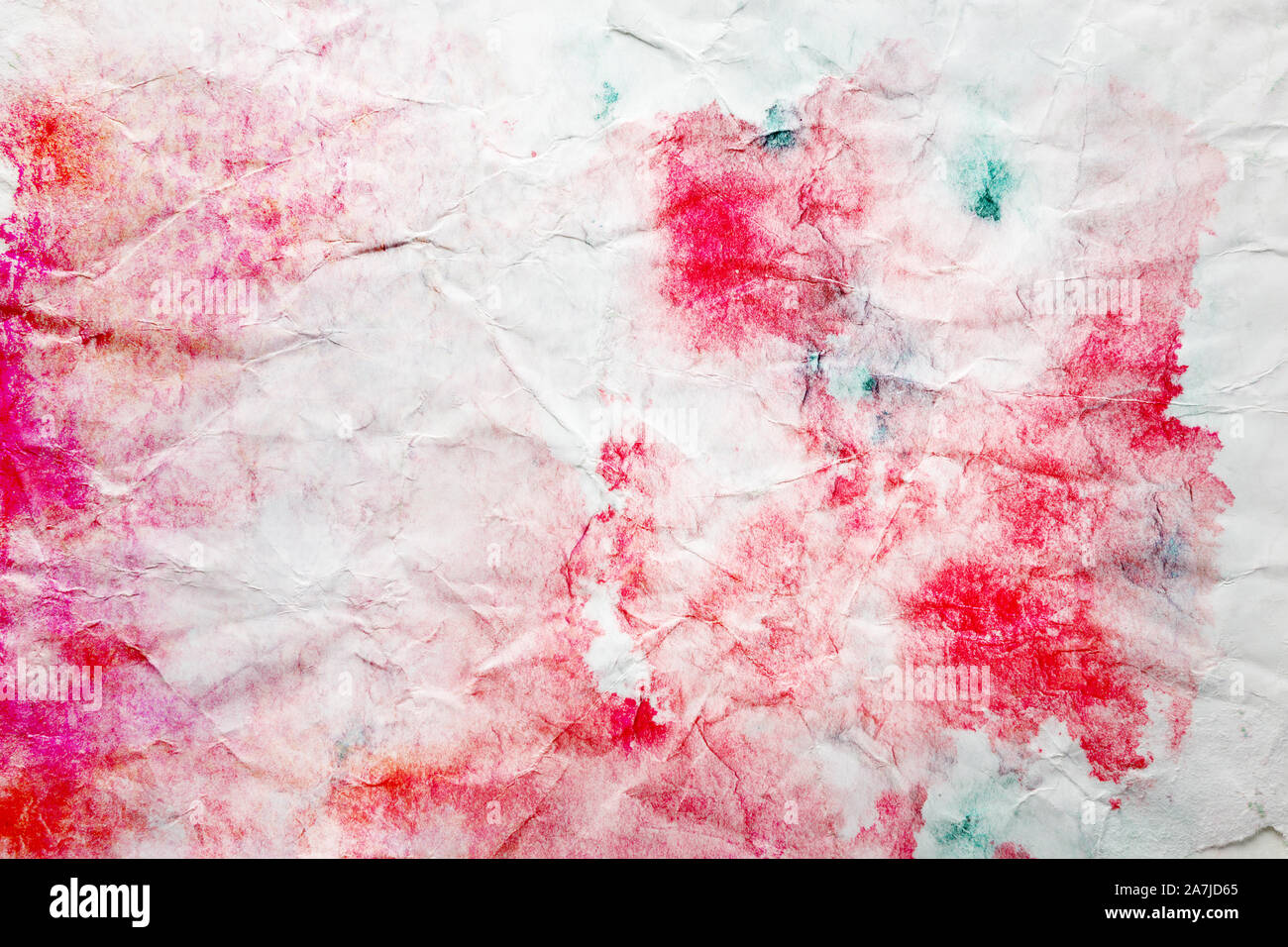 Crumpled paper stained of red color, watercolor Stock Photo - Alamy