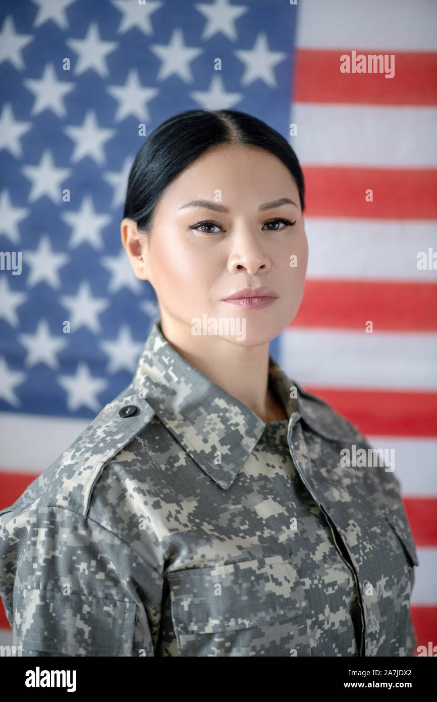 Asian female soldier wearing uniform hi-res stock photography and images - Alamy