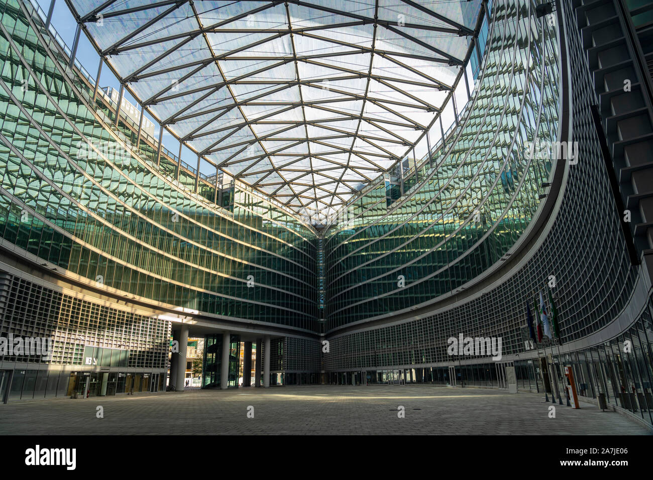 Milan, Lombardy, Italy: the modern building known as Palazzo Lombardia ...