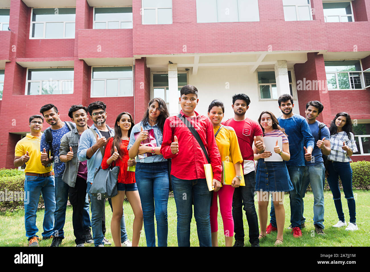Group-Of Young College Boys And Girls Students Classmates Standing ...