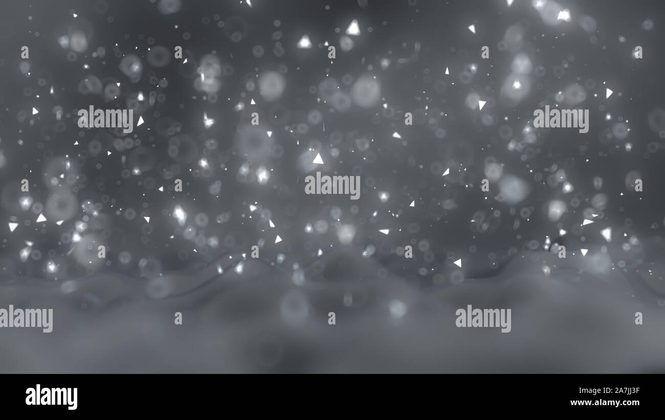 Beautiful background with falling snow.3d rendering 3d illustration ...