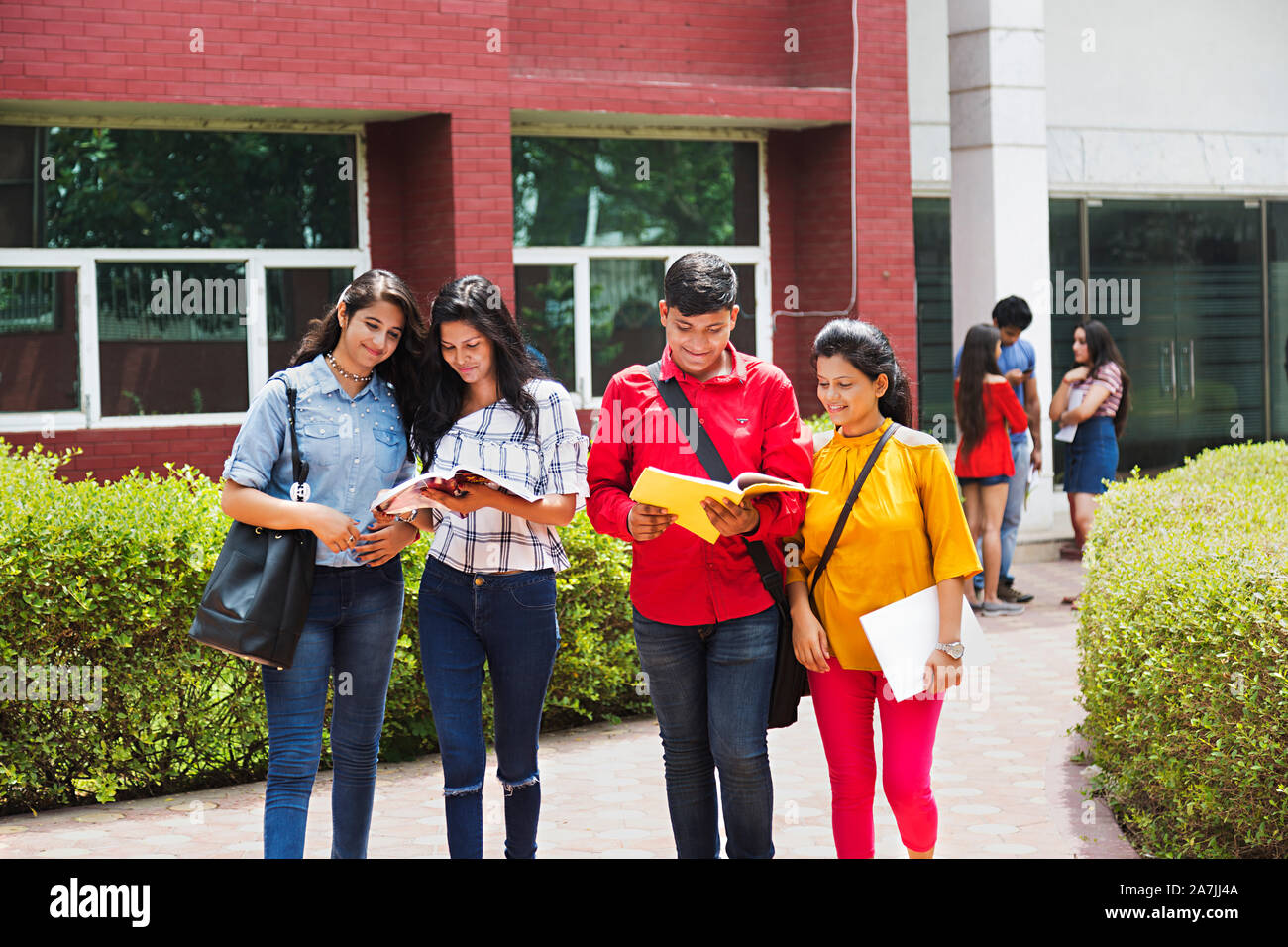 Indian University Students Walking