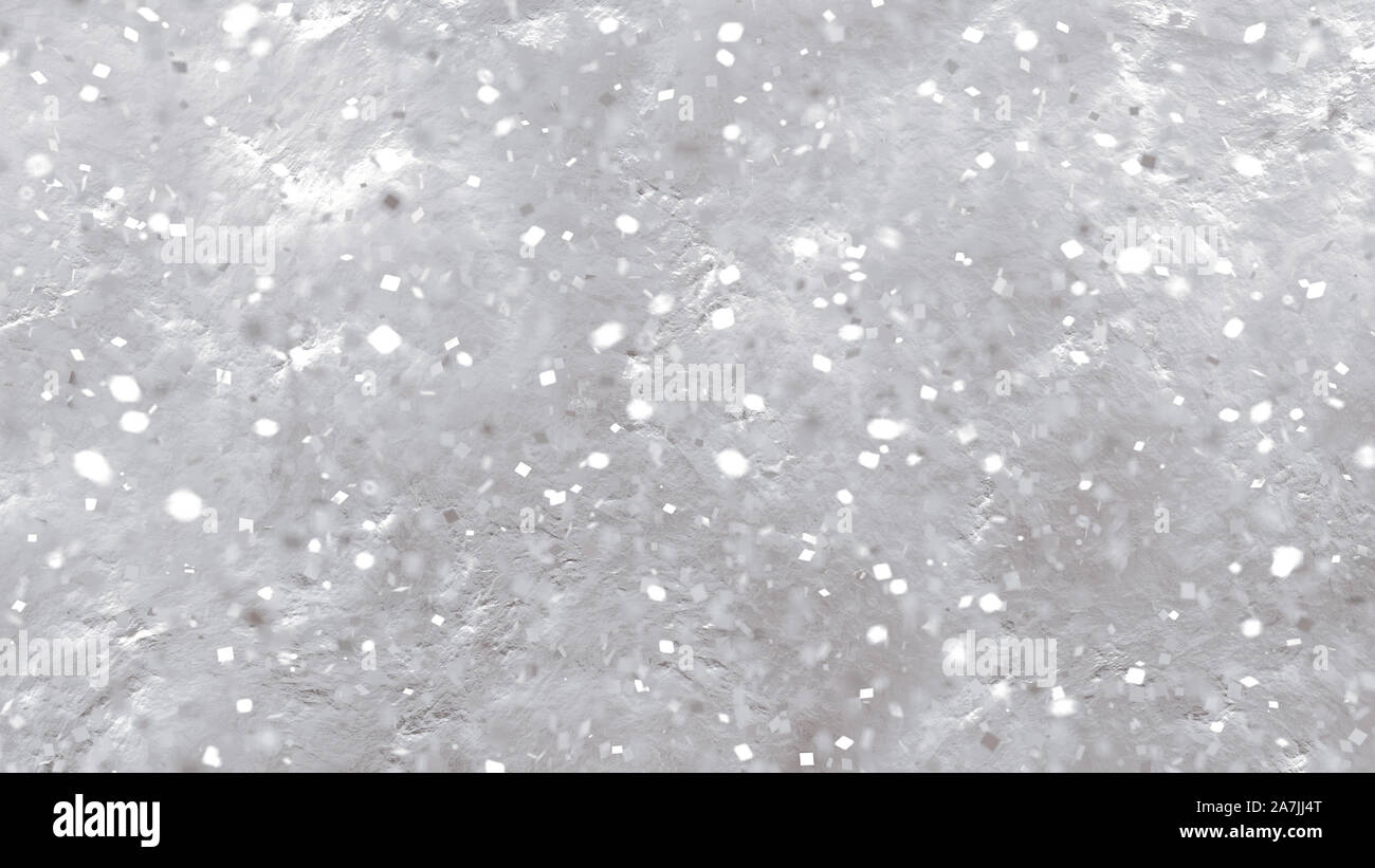 Beautiful background with falling snow. 3d rendering 3d illustration ...