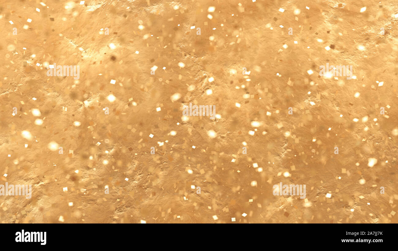 Beautiful Christmas golden texture with particles. 3d rendering 3d ...