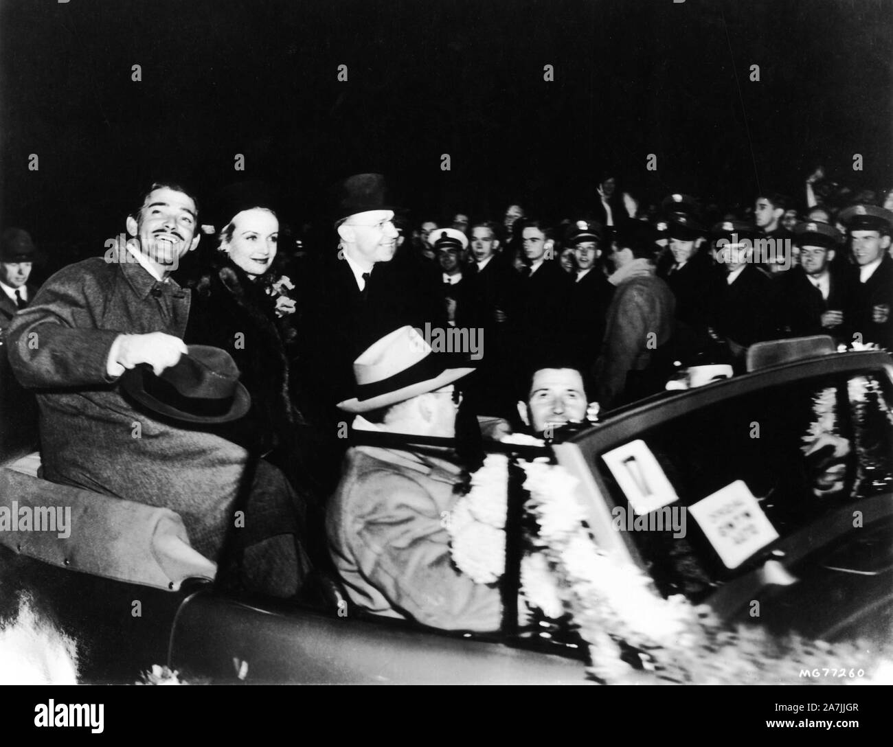 CLARK GABLE his wife CAROLE LOMBARD and Atlanta Mayor WILLIAM B ...