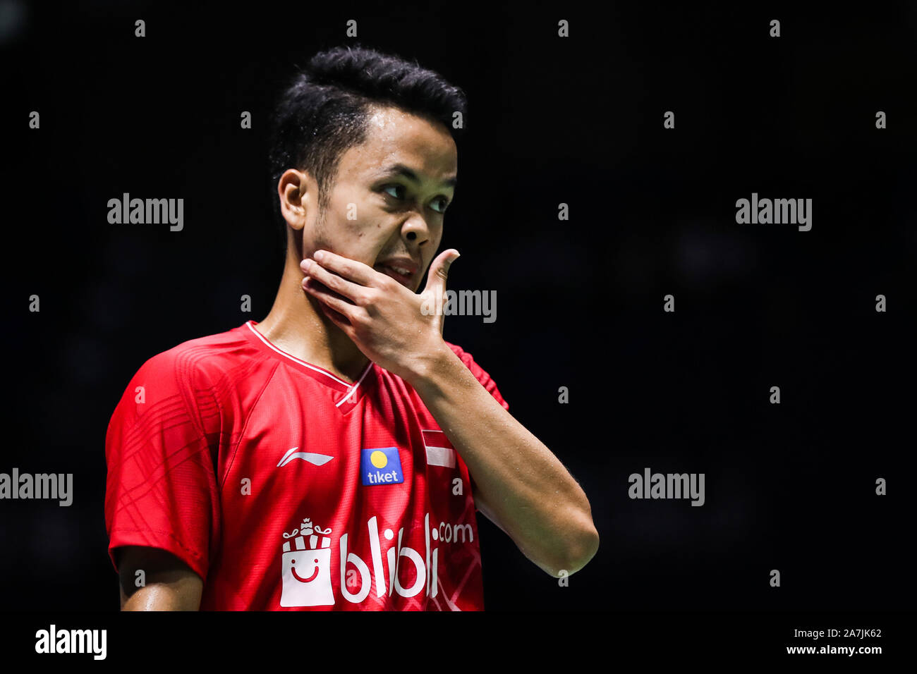 Indonesian professional badminton player Anthony Sinisuka Ginting ...