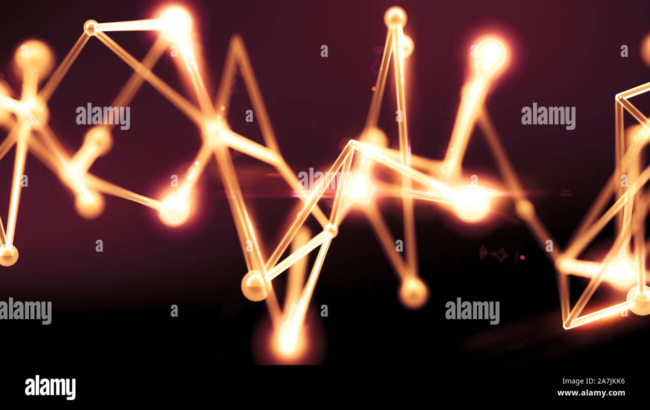 Light glow abstract effect black background. 3d rendering 3d ...