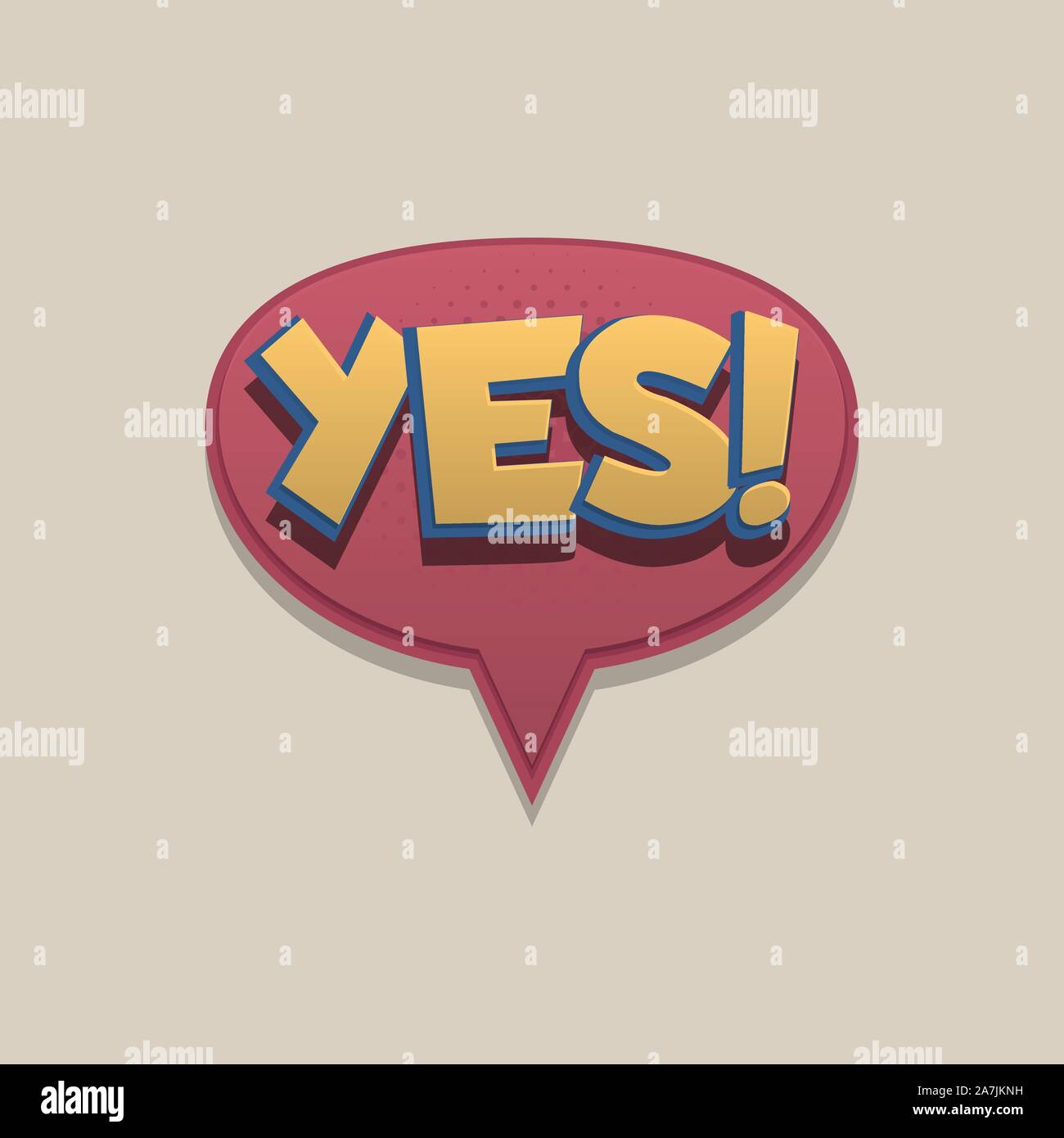 Yes concept speech bubble Stock Vector Images - Alamy