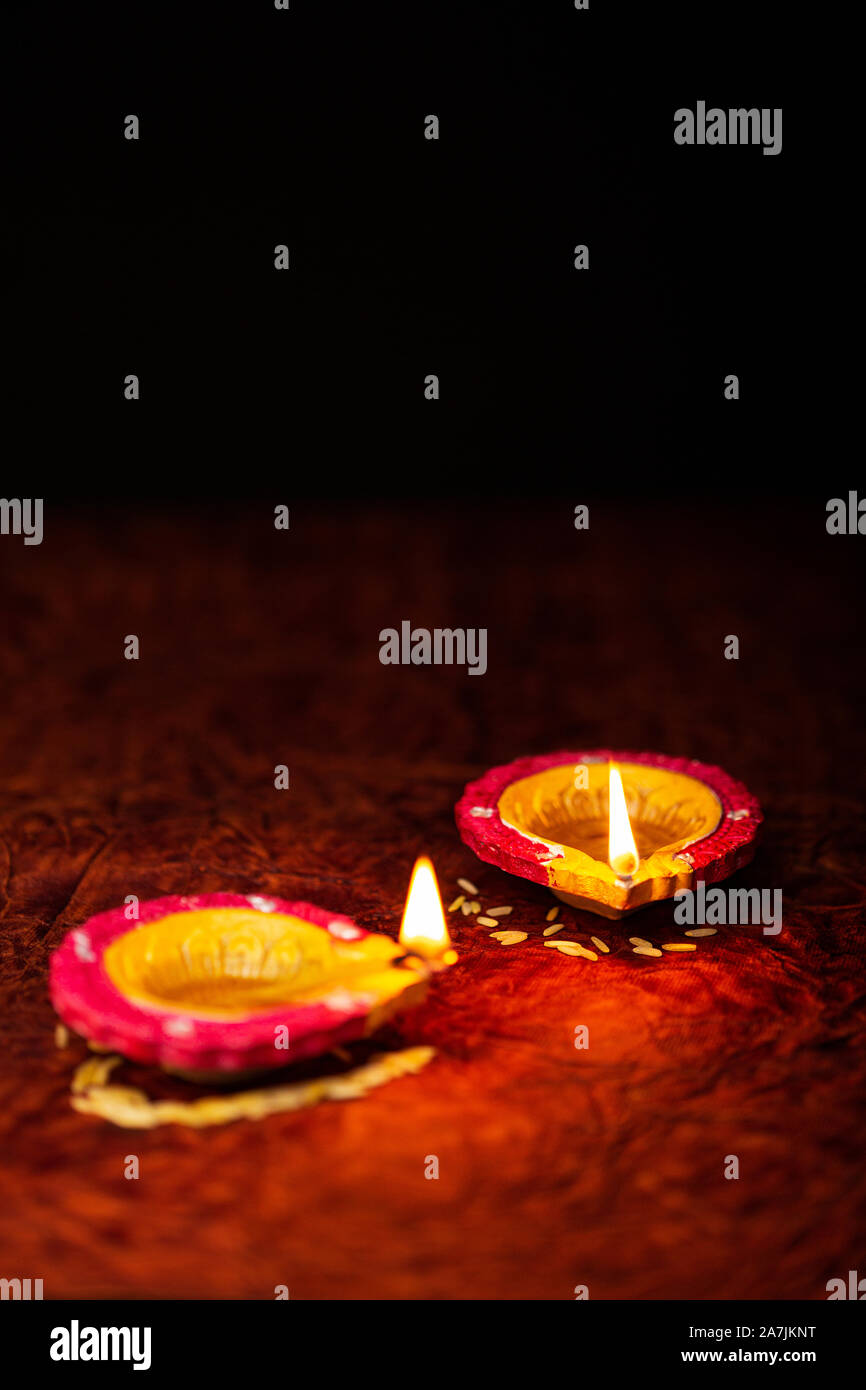 Burning diya hi-res stock photography and images - Alamy
