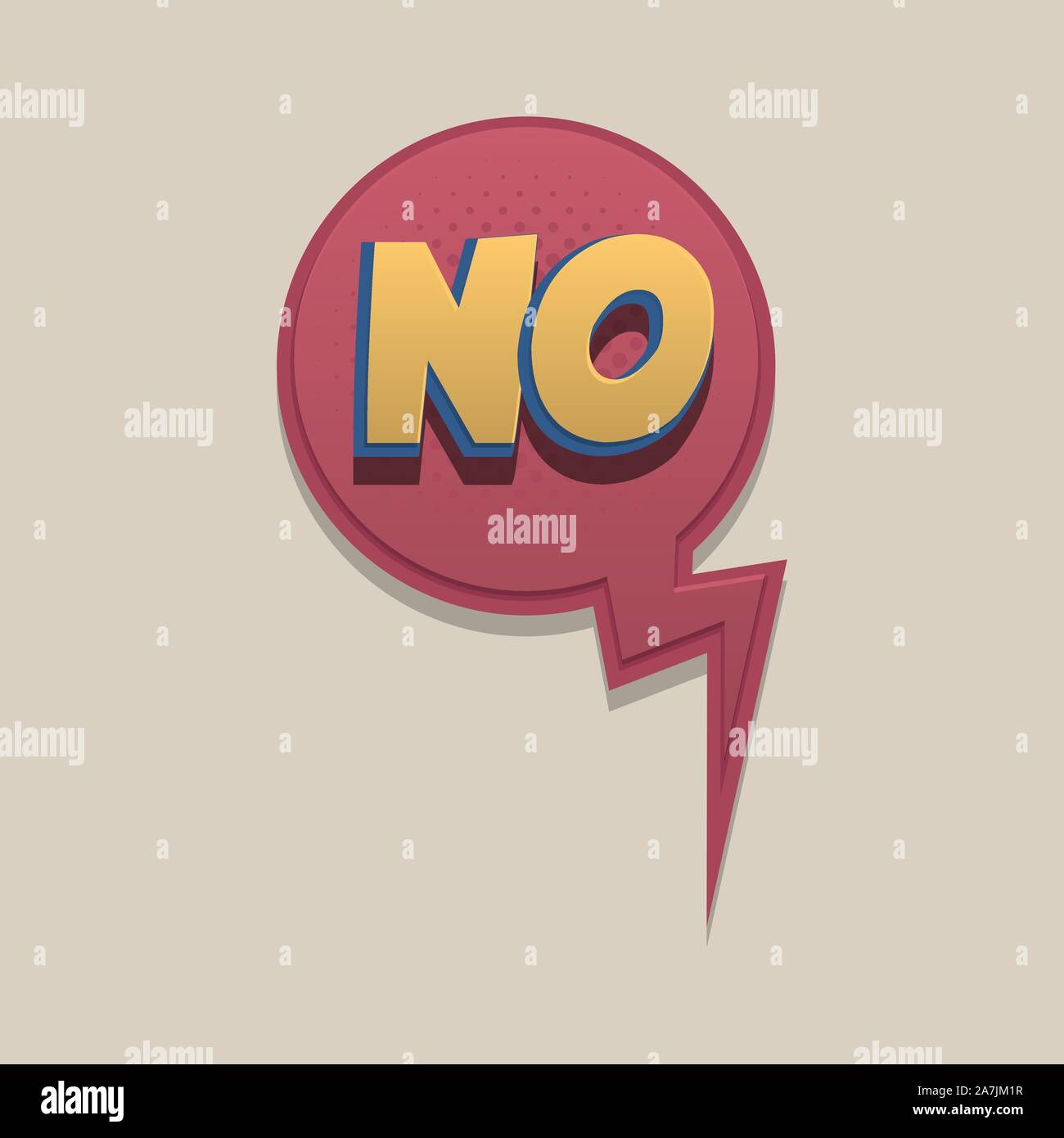 No pop art comic bubble hi-res stock photography and images - Alamy