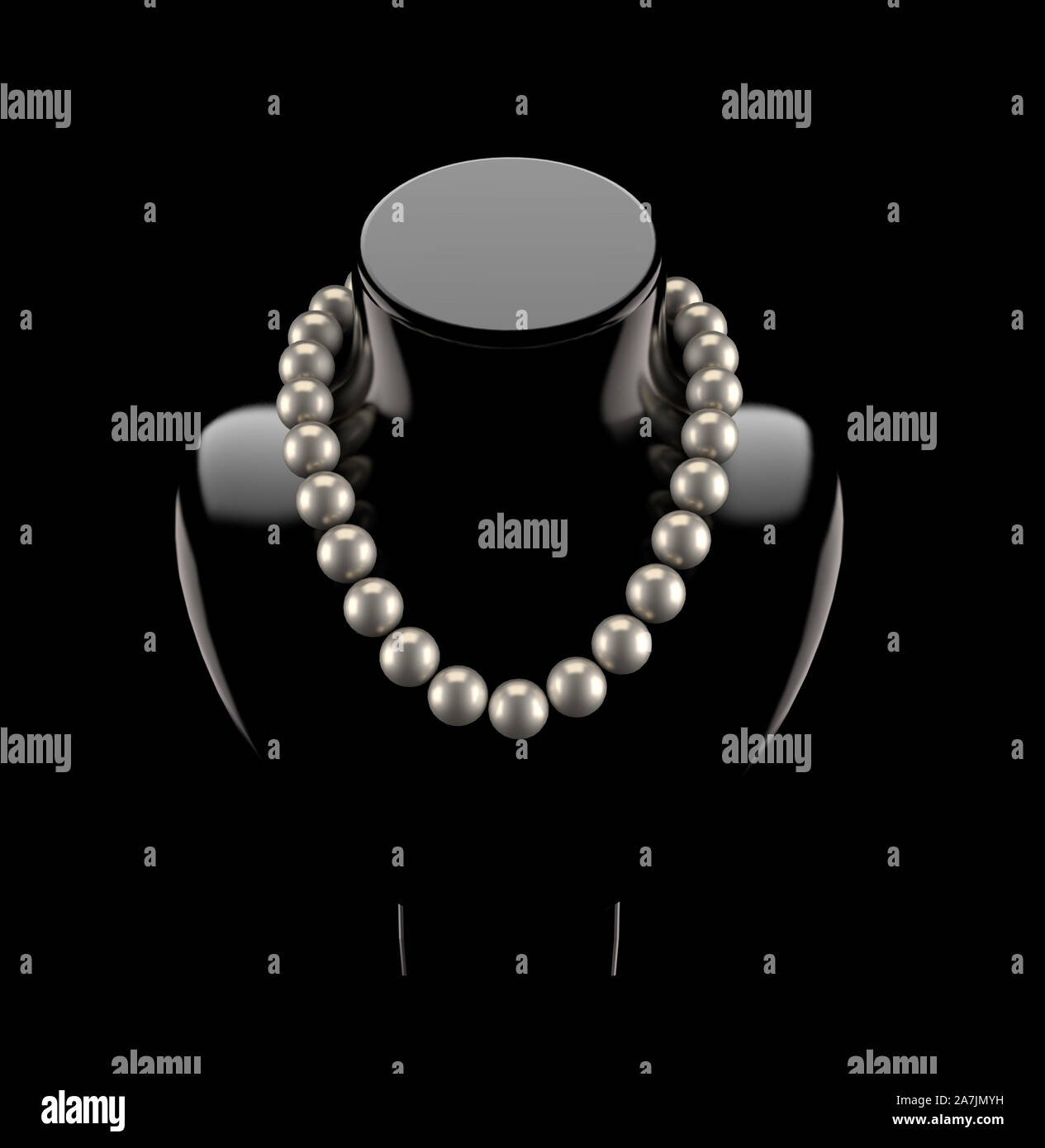 Fashionable beads on the mannequin. 3d rendering 3d illustration Stock ...