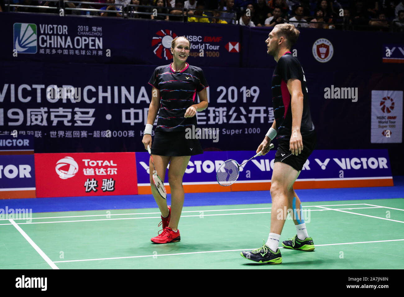 German professional badminton players Marvin Seidel and Linda Efler ...