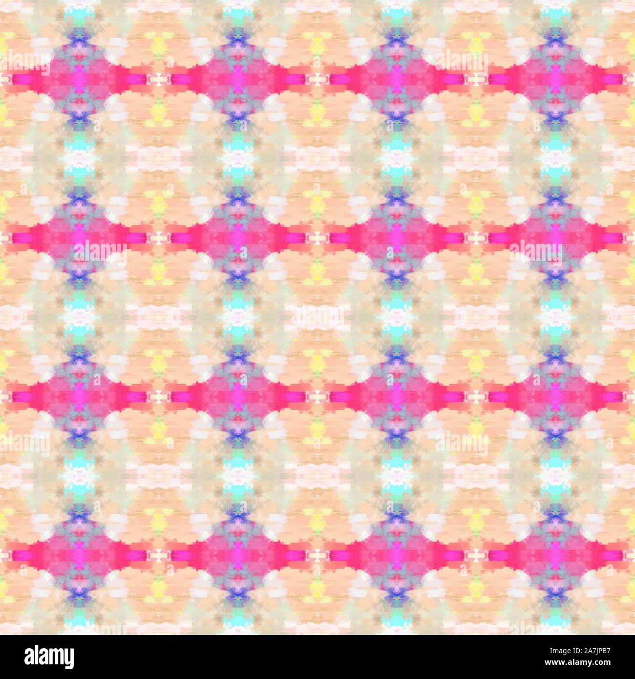 seamless repeating pattern design with wheat, hot pink and pastel ...