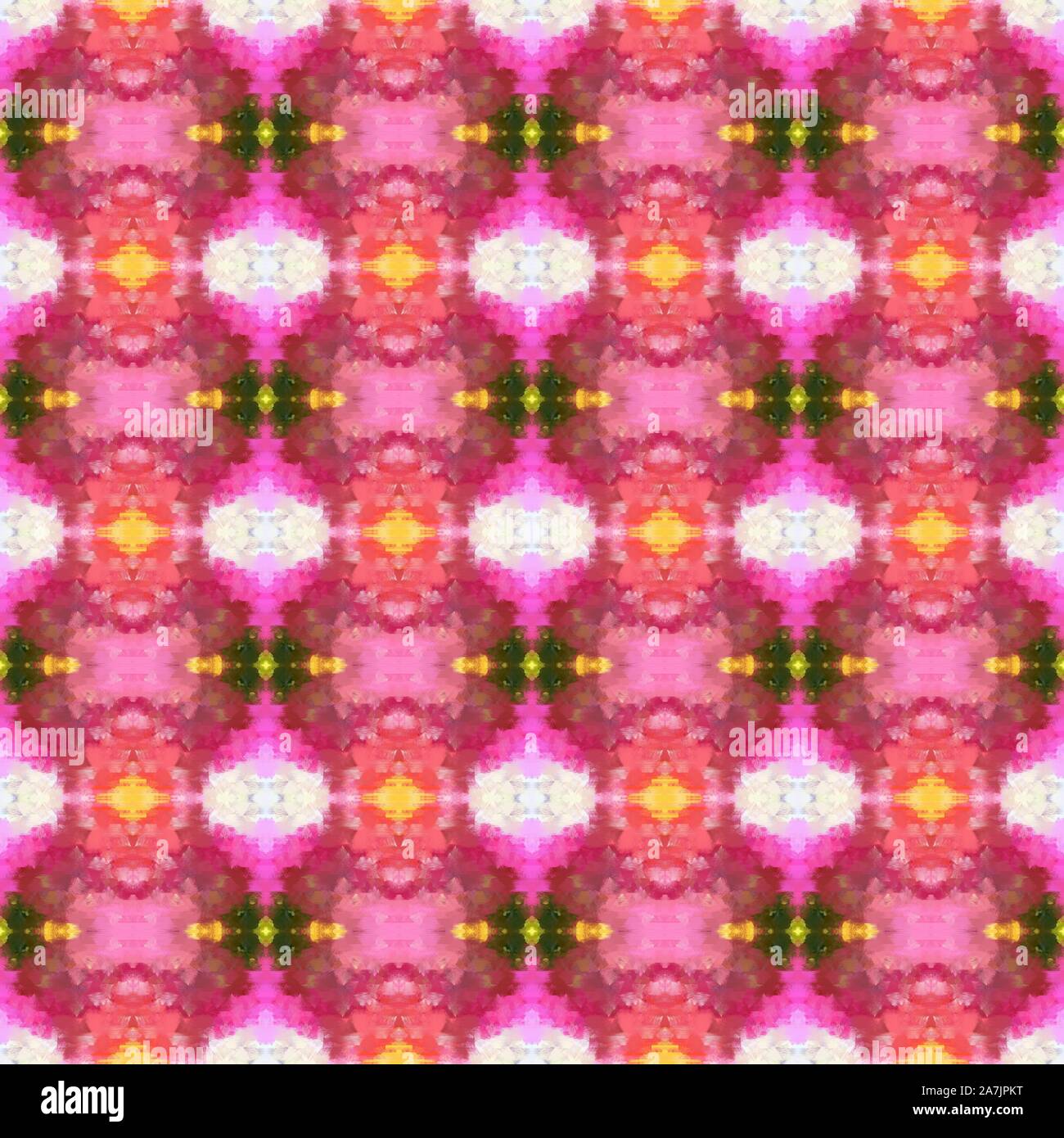 colorful seamless repeating pattern design with indian red, pink and ...