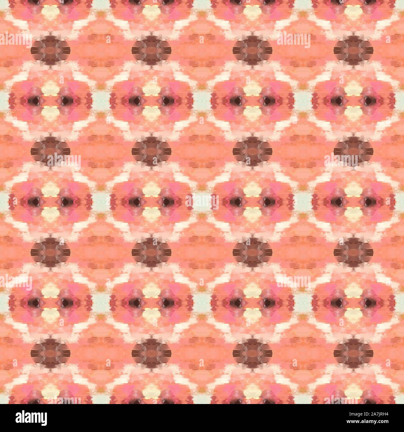 seamless repeating pattern design with dark salmon, light salmon and ...