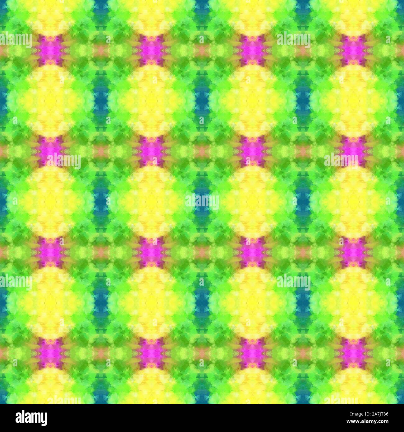 colorful seamless repeating pattern design with green yellow, sea green ...