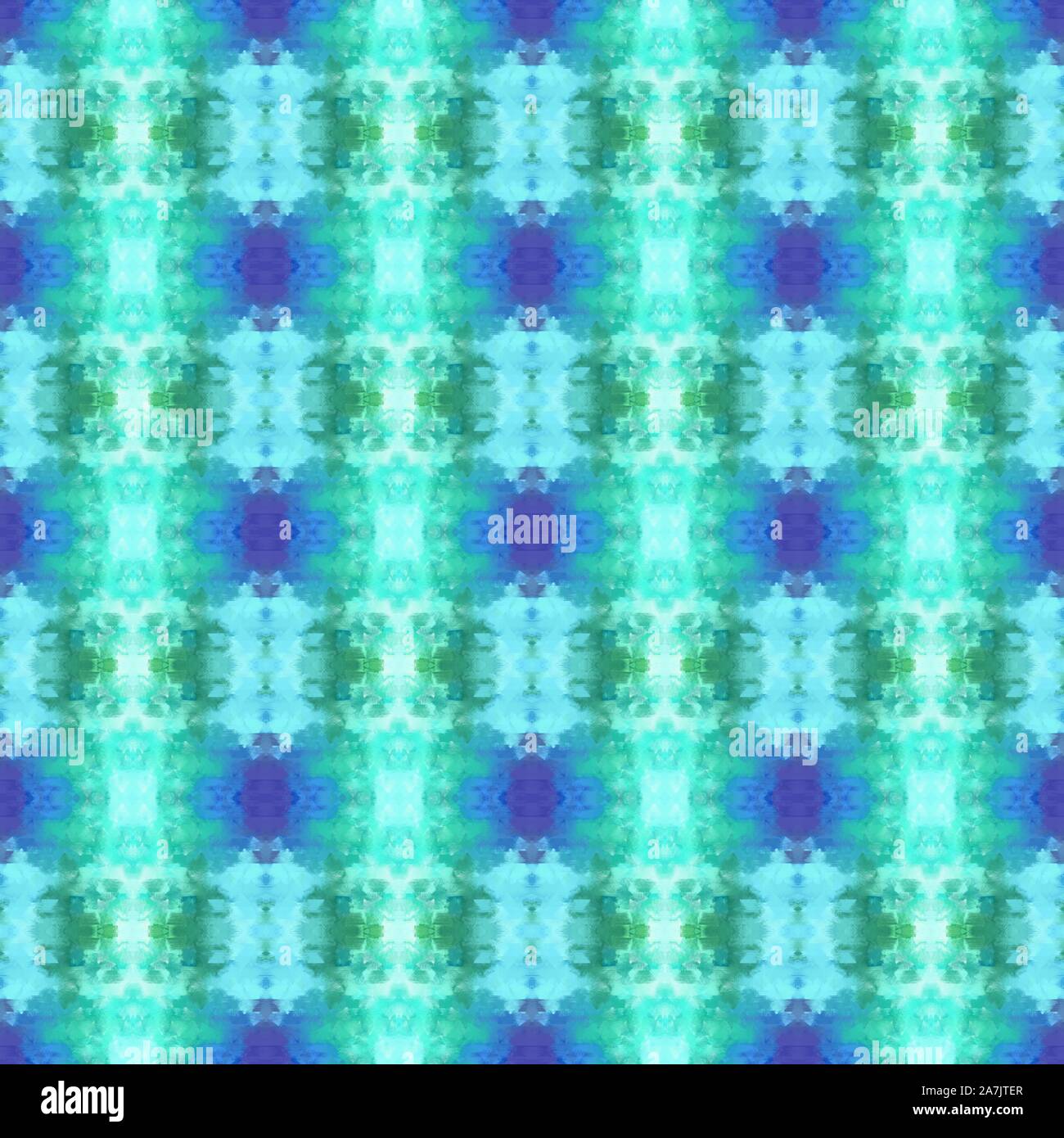 seamless repeating pattern design with medium turquoise, steel blue and ...