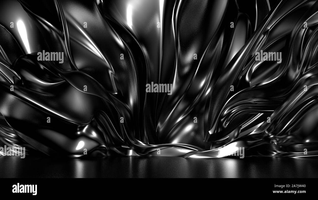 Stylish black background. 3d rendering, 3d illustration Stock Photo - Alamy