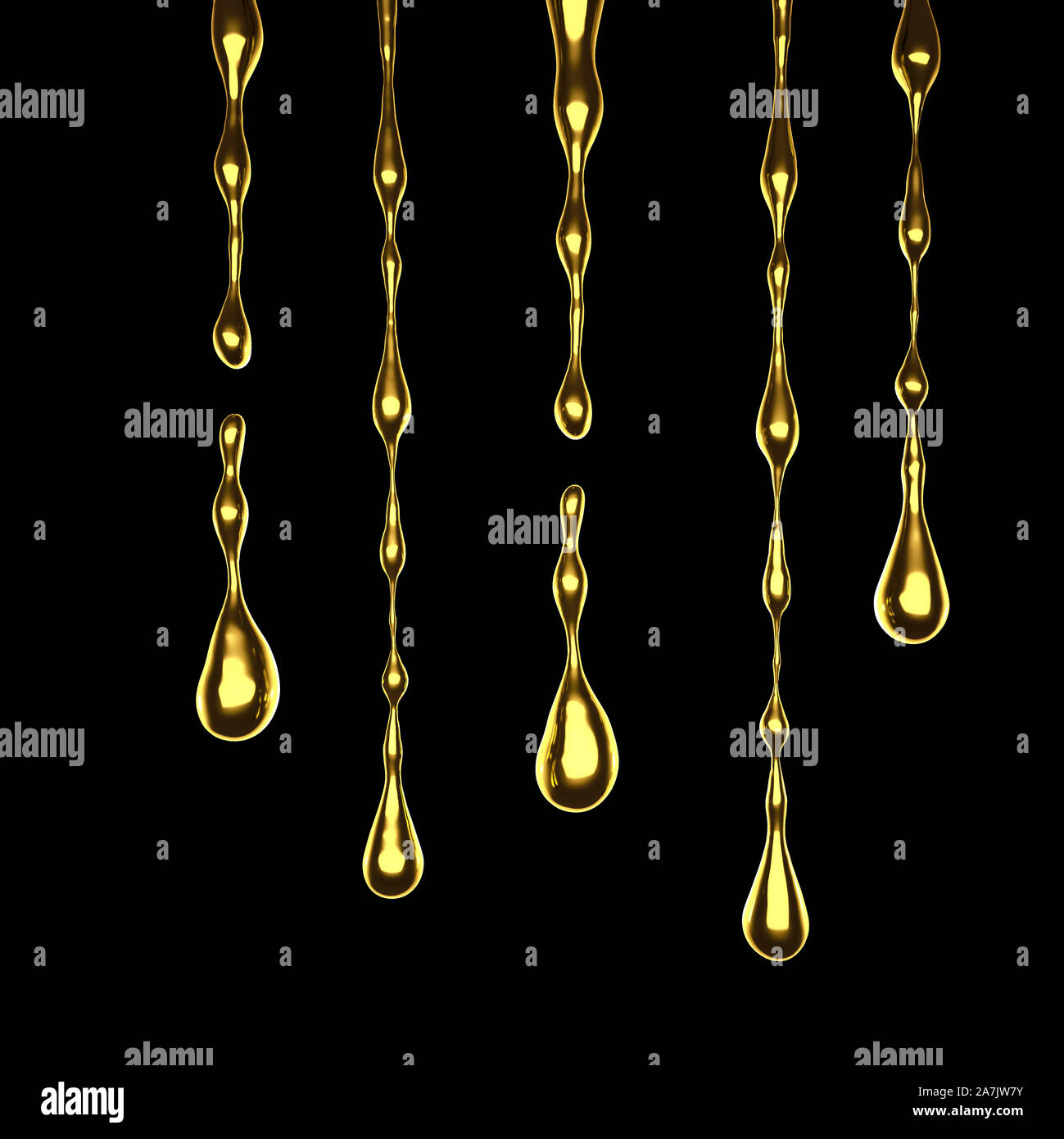 A splash of thick, golden liquid. 3d rendering, 3d illustration Stock ...