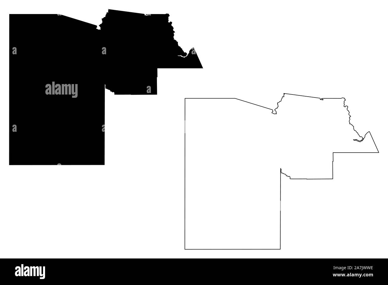 Maricopa vector outline map Black and White Stock Photos & Images - Alamy