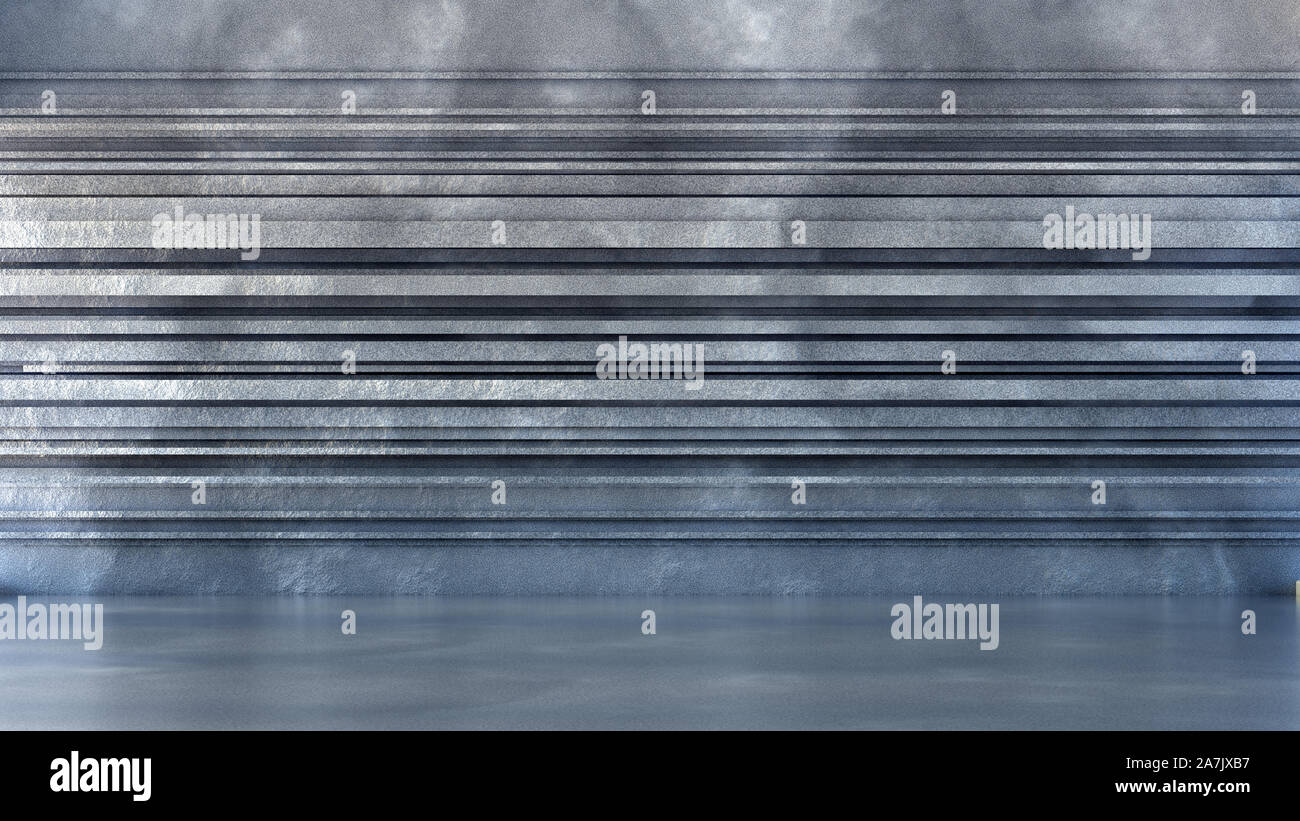 Beautiful studio interior installation room texture stone. 3d rendering ...