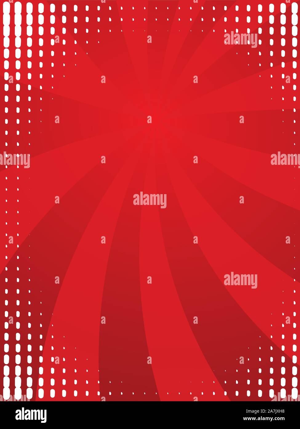 Illustration of abstract red background with rays and halftone Stock ...