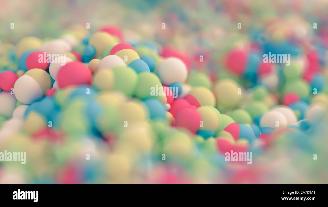 Geometric particle multicolor background. 3d rendering, 3d illustration ...