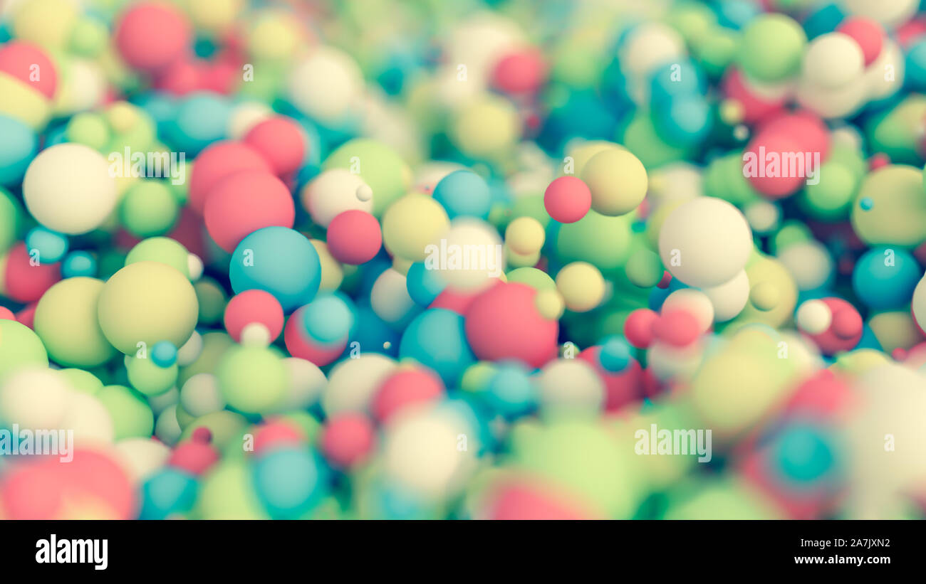 Geometric particle multicolor background. 3d rendering, 3d illustration ...