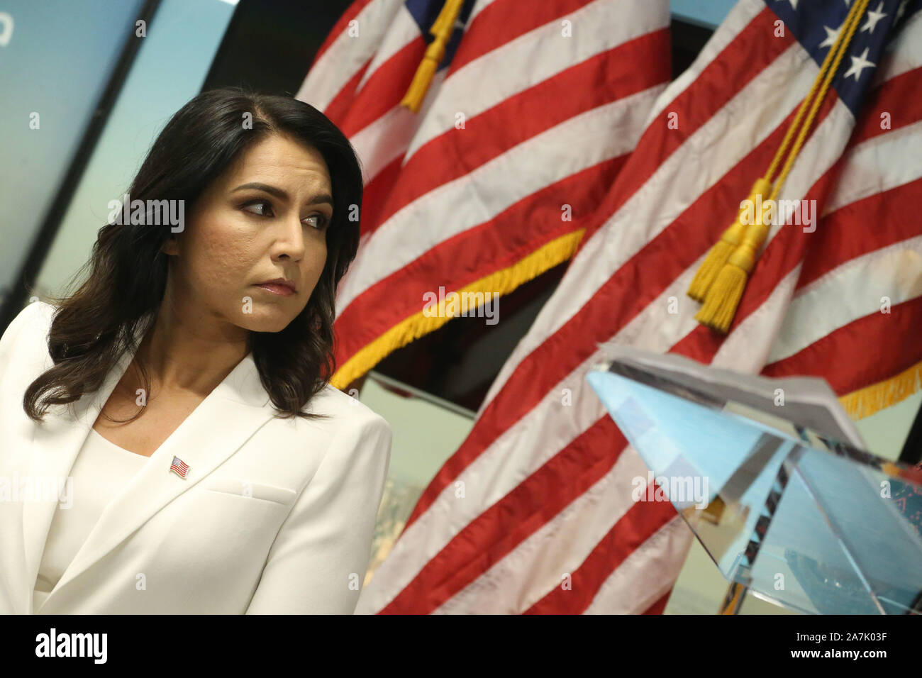 October 29, 2019, New York, NY, USA: October 29, 2019: Tulsi Gabbard at ...