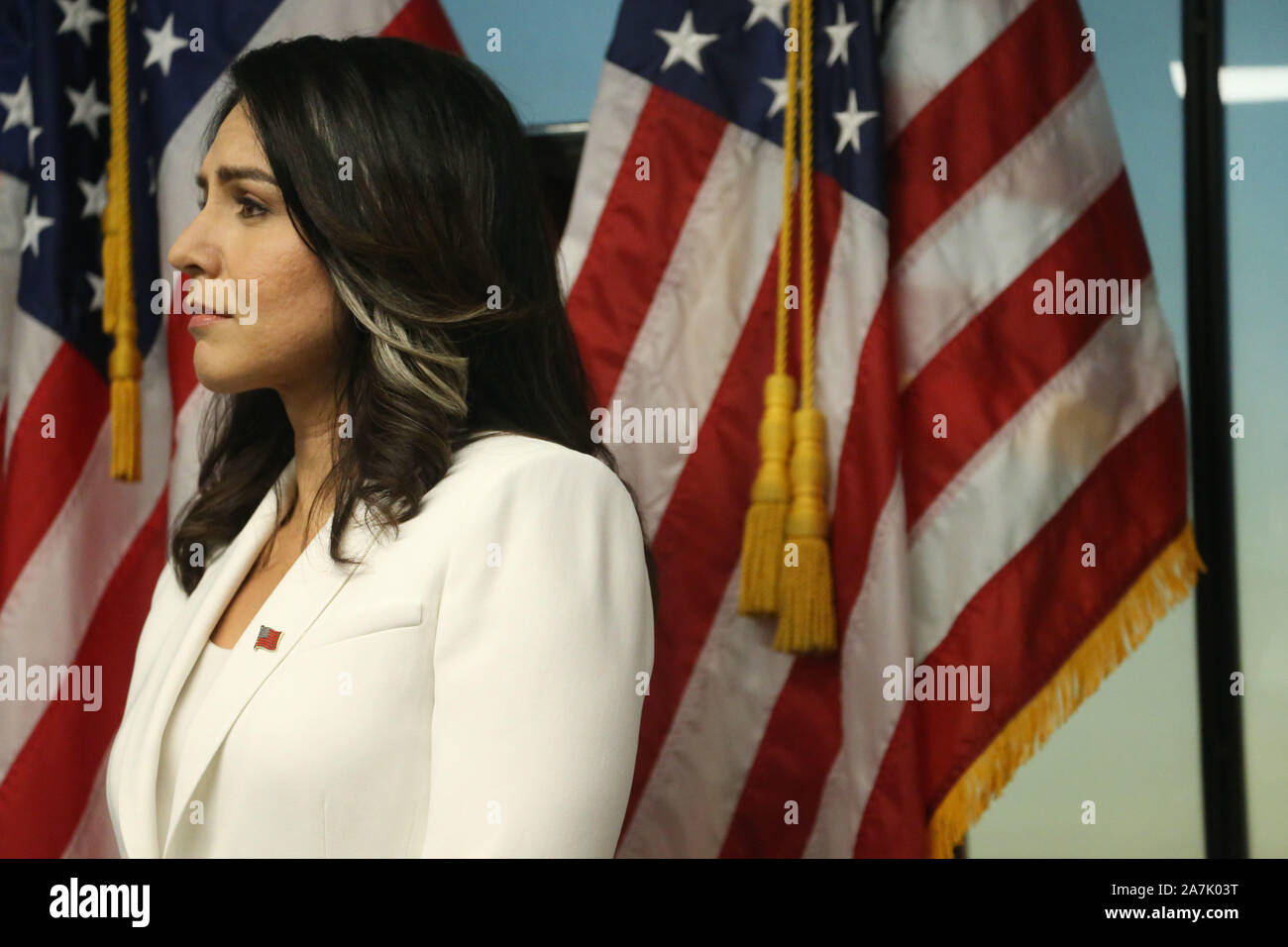 October 29, 2019, New York, NY, USA: October 29, 2019: Tulsi Gabbard at ...