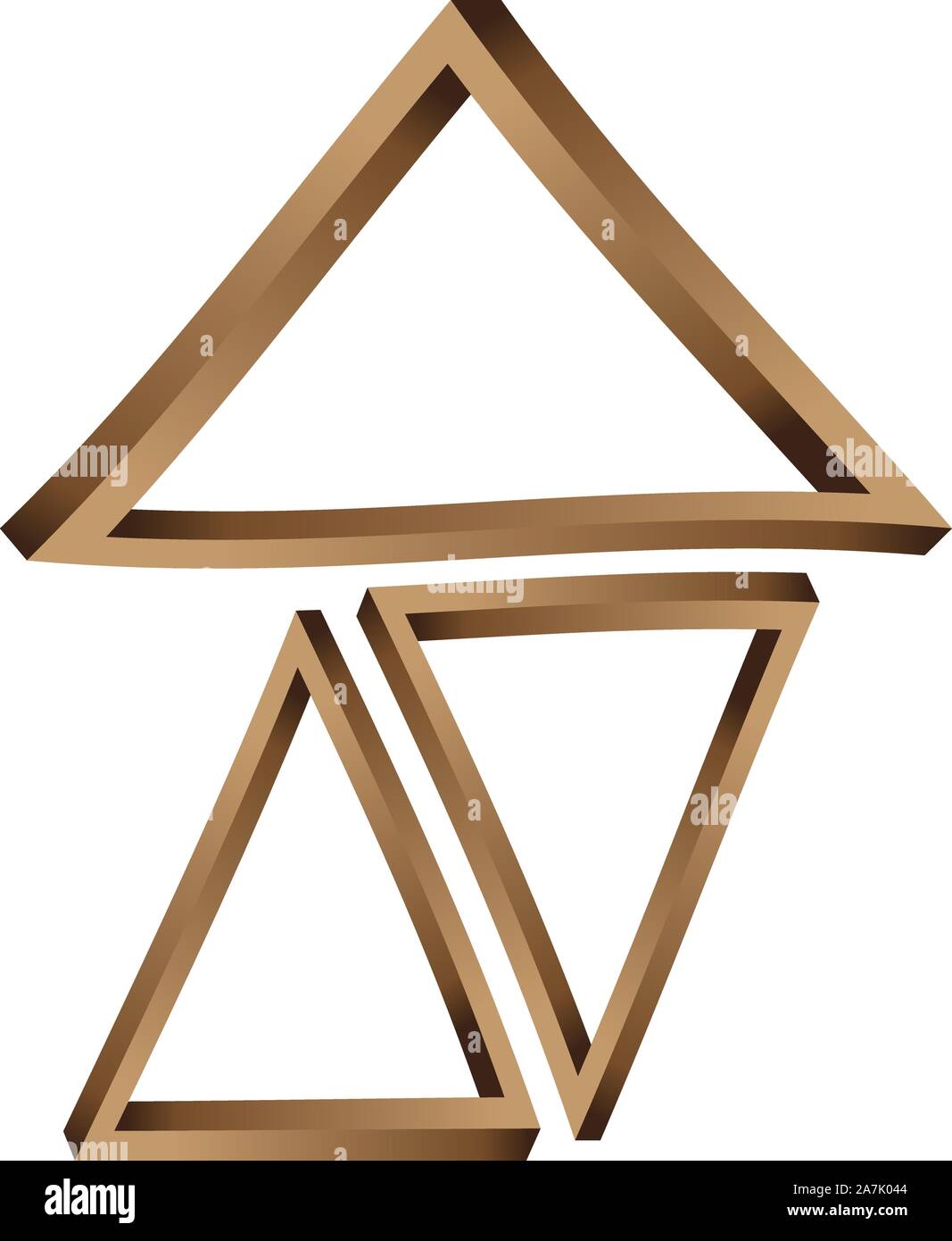 Abstract fantastic wooden triangles on white background Stock Vector ...