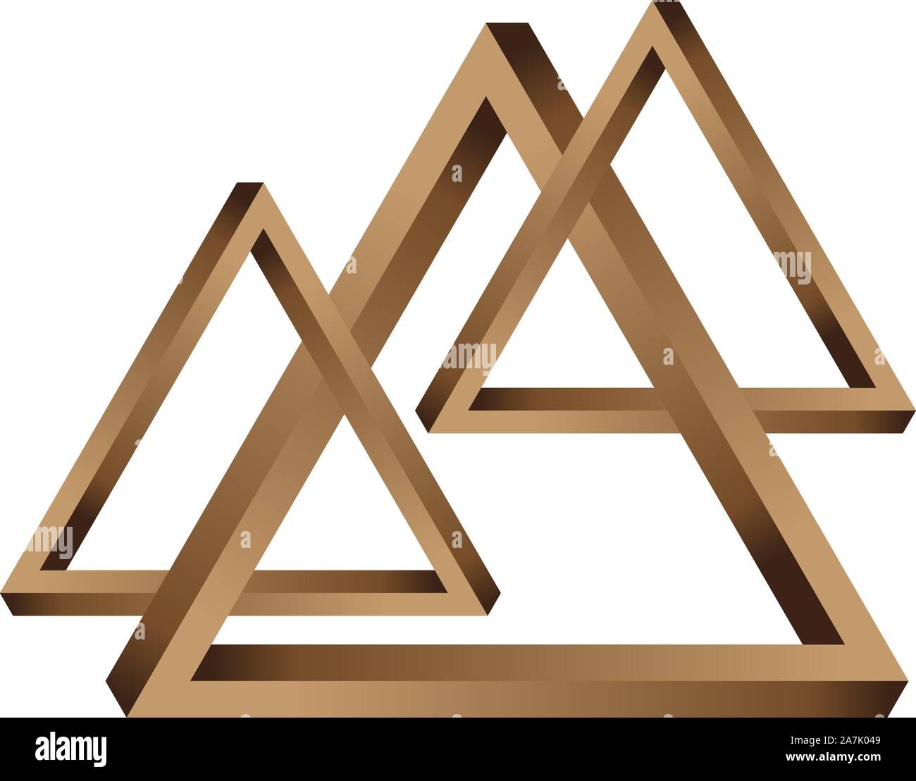 Abstract fantastic wooden triangles on white background Stock Vector ...