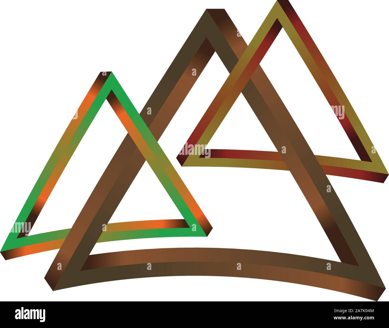 Abstract fantastic wooden triangles on white background Stock Vector ...