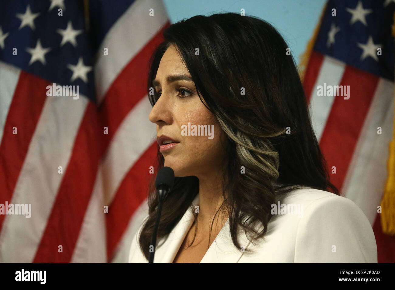 October 29, 2019, New York, NY, USA: October 29, 2019: Tulsi Gabbard at ...