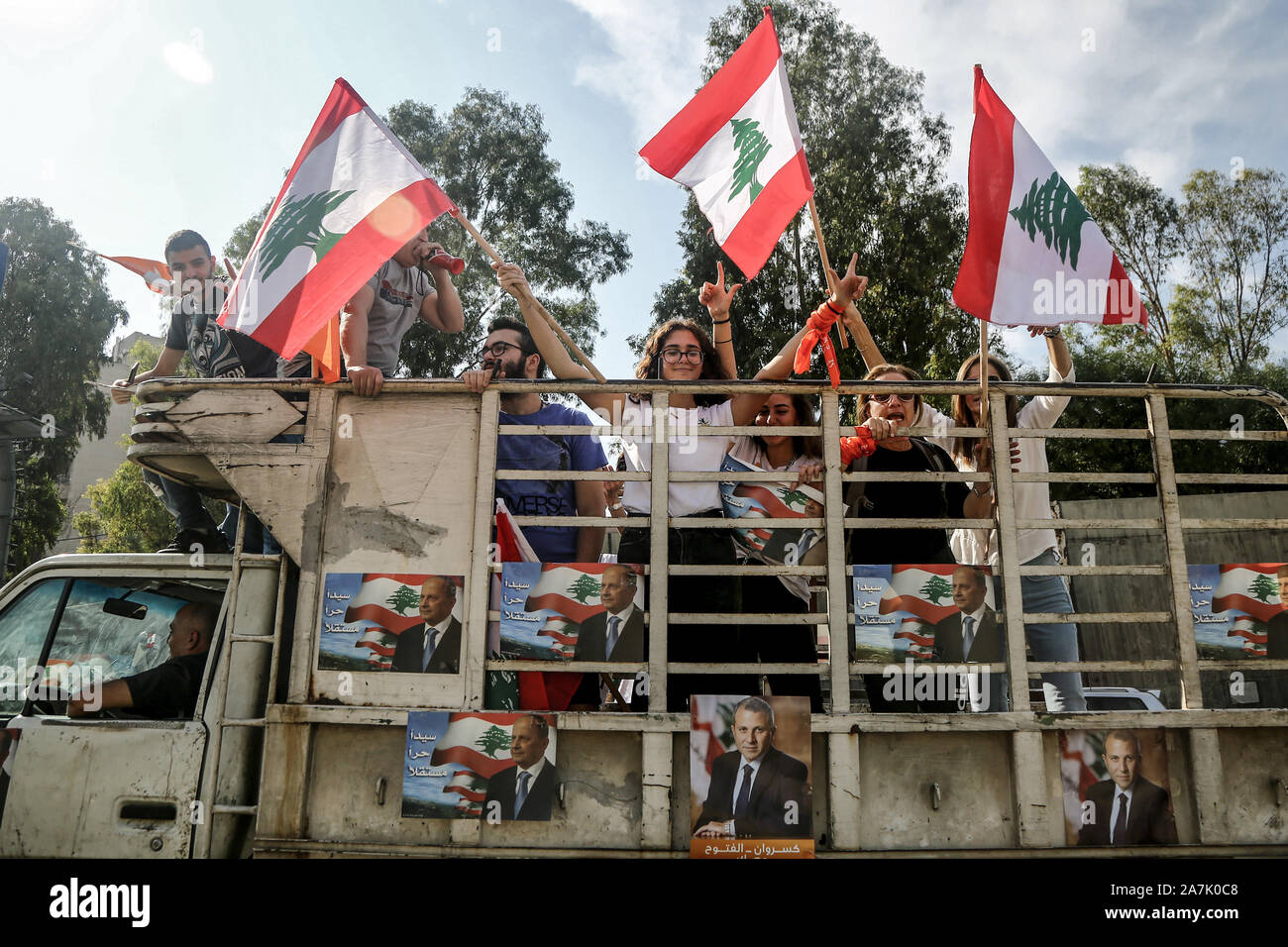 Lebanese elections flags hi-res stock photography and images - Alamy