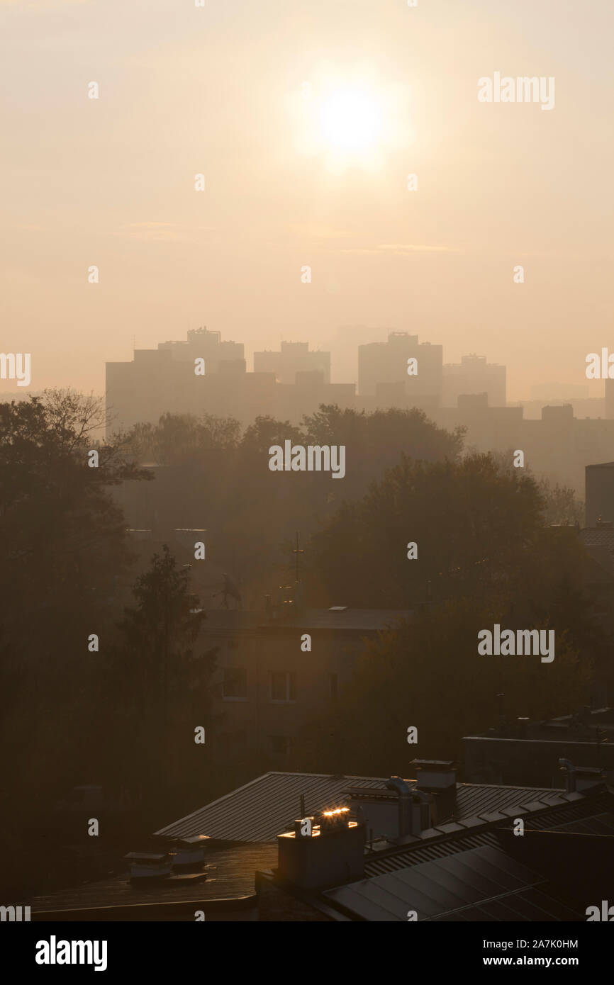 Chimney Smoke House Poland Pollution High Resolution Stock Photography ...
