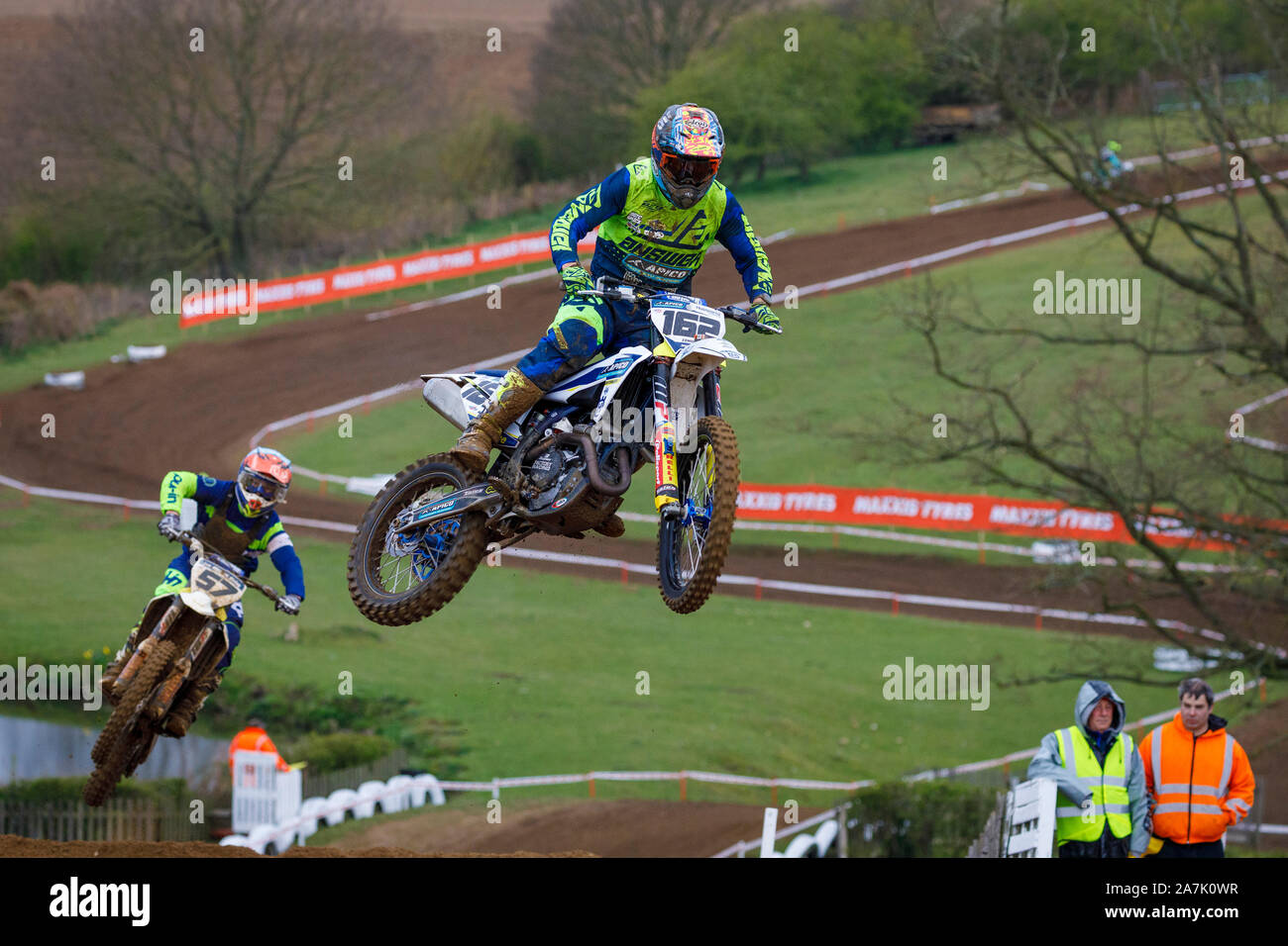 Stuart Edmonds on his Apico CCM Racing Husqvana during the MX1 race at ...