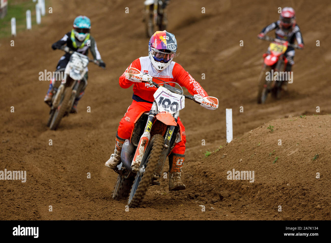 Hannah Jones on her KTM during the ladies race at the Maxxis British ...