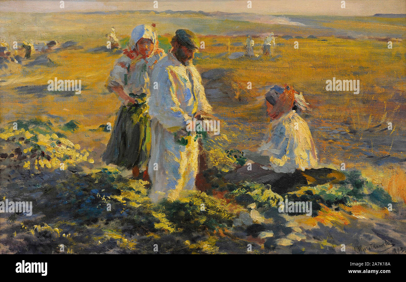 Leon Wyczolkowski (1852-1936). Polish painter of Young Poland movement ...