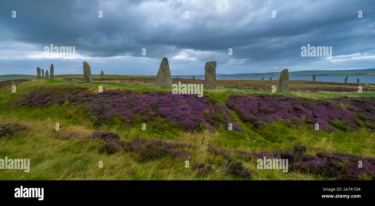 The Ring of Brodgar, a Neolithic henge and stone circle on the largest ...