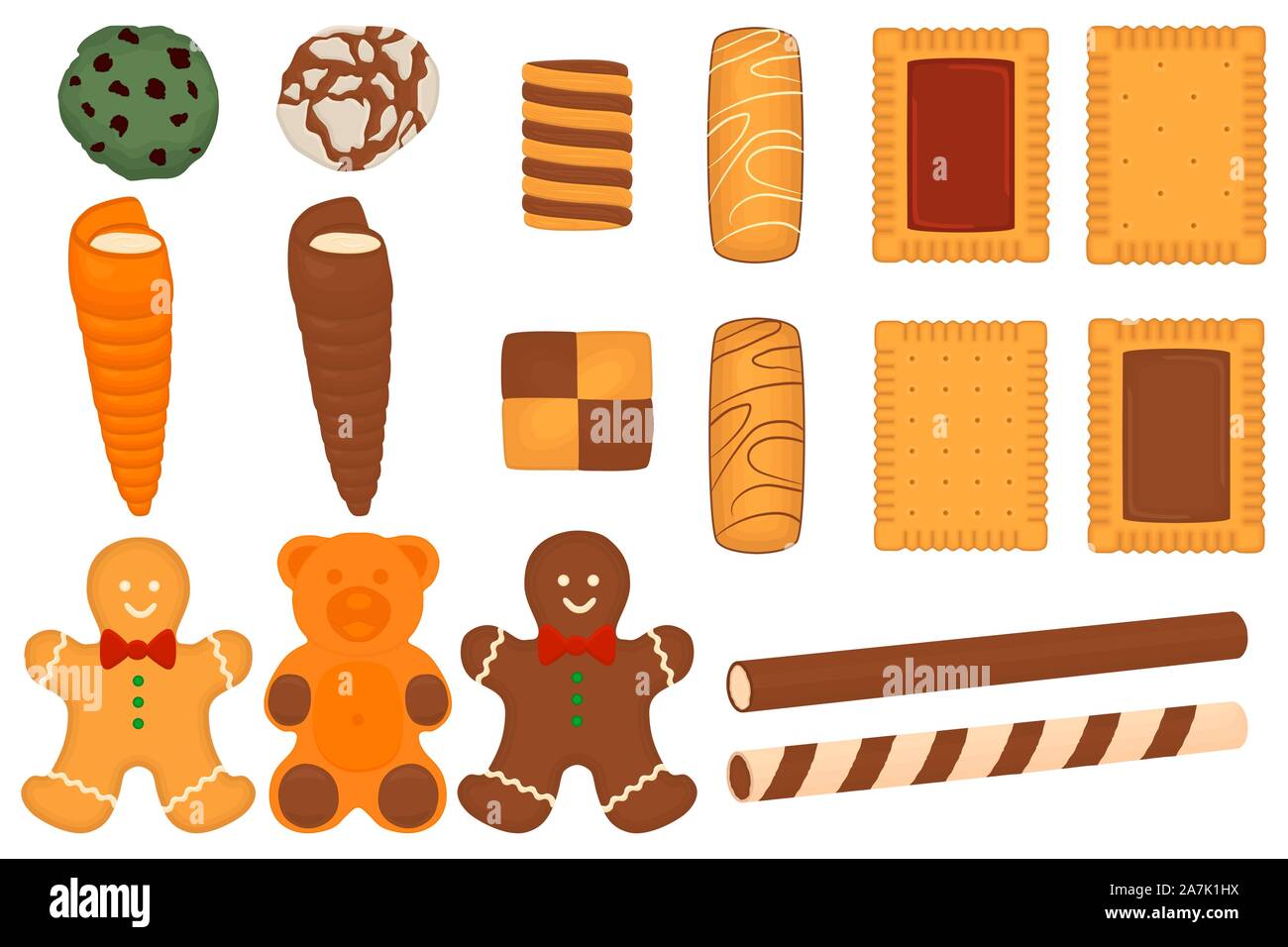 Gingerbread man biscuit Stock Vector Images - Alamy