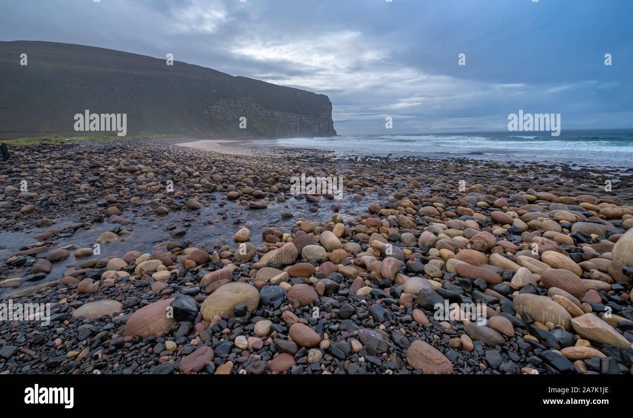Rackwick Bay, a crofting township on the island of Hoy and considered ...