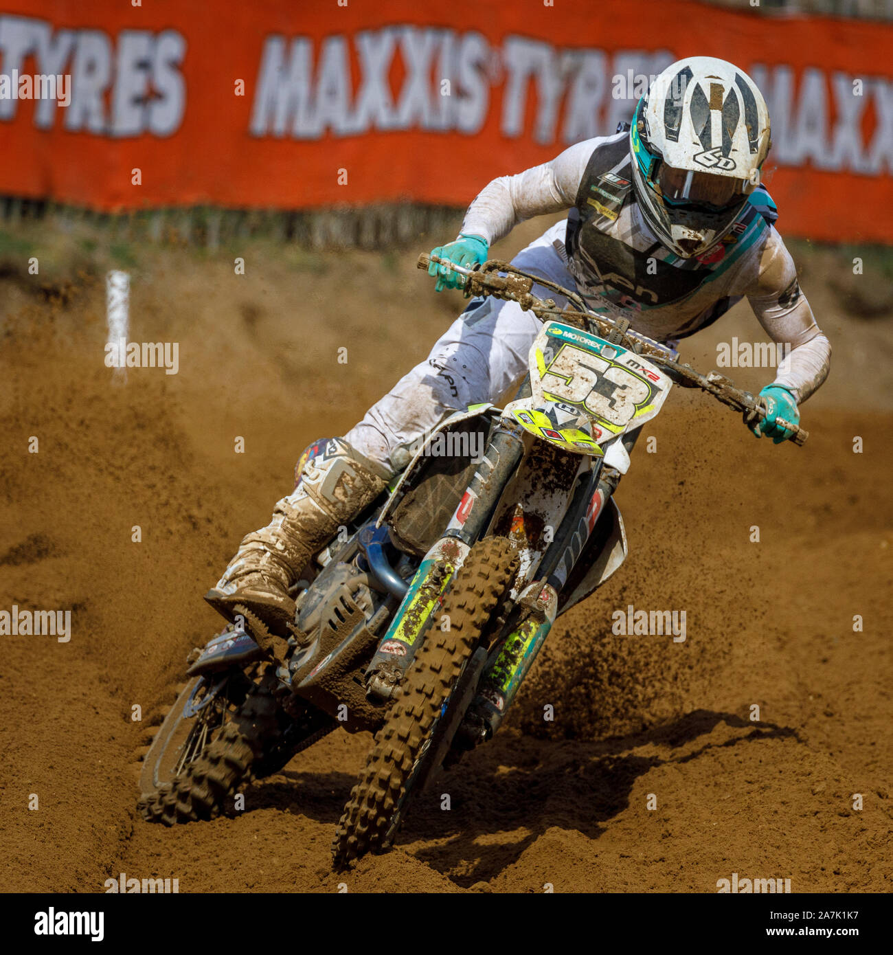 Dylan Walsh on his Revo UK Husqvana during the MX2 Maxxis British ...