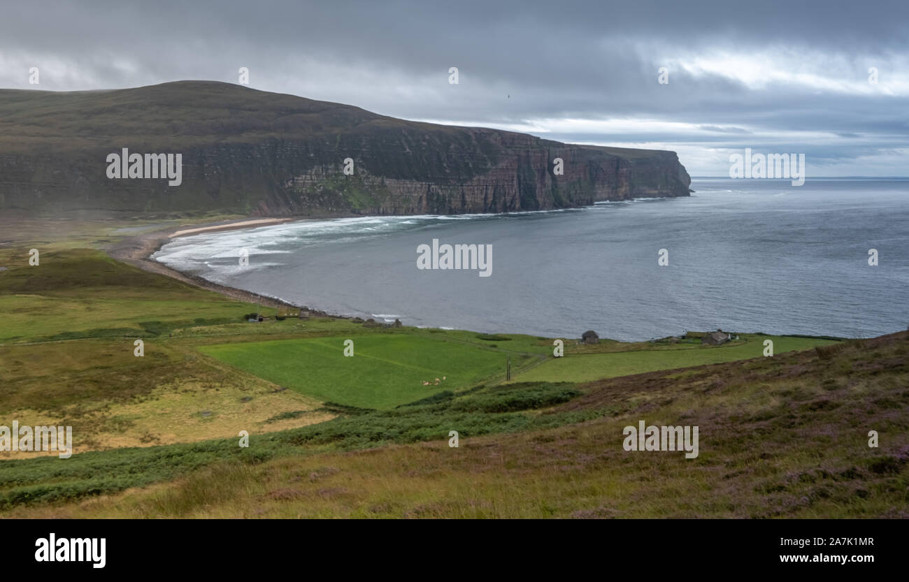 Rackwick Bay, a crofting township on the island of Hoy and considered ...