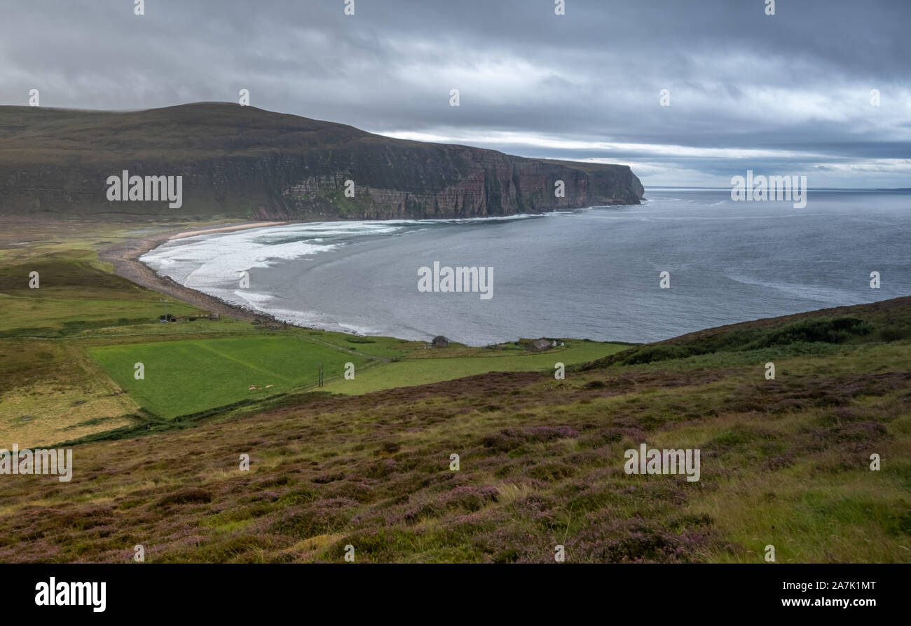 Rackwick Bay, a crofting township on the island of Hoy and considered ...
