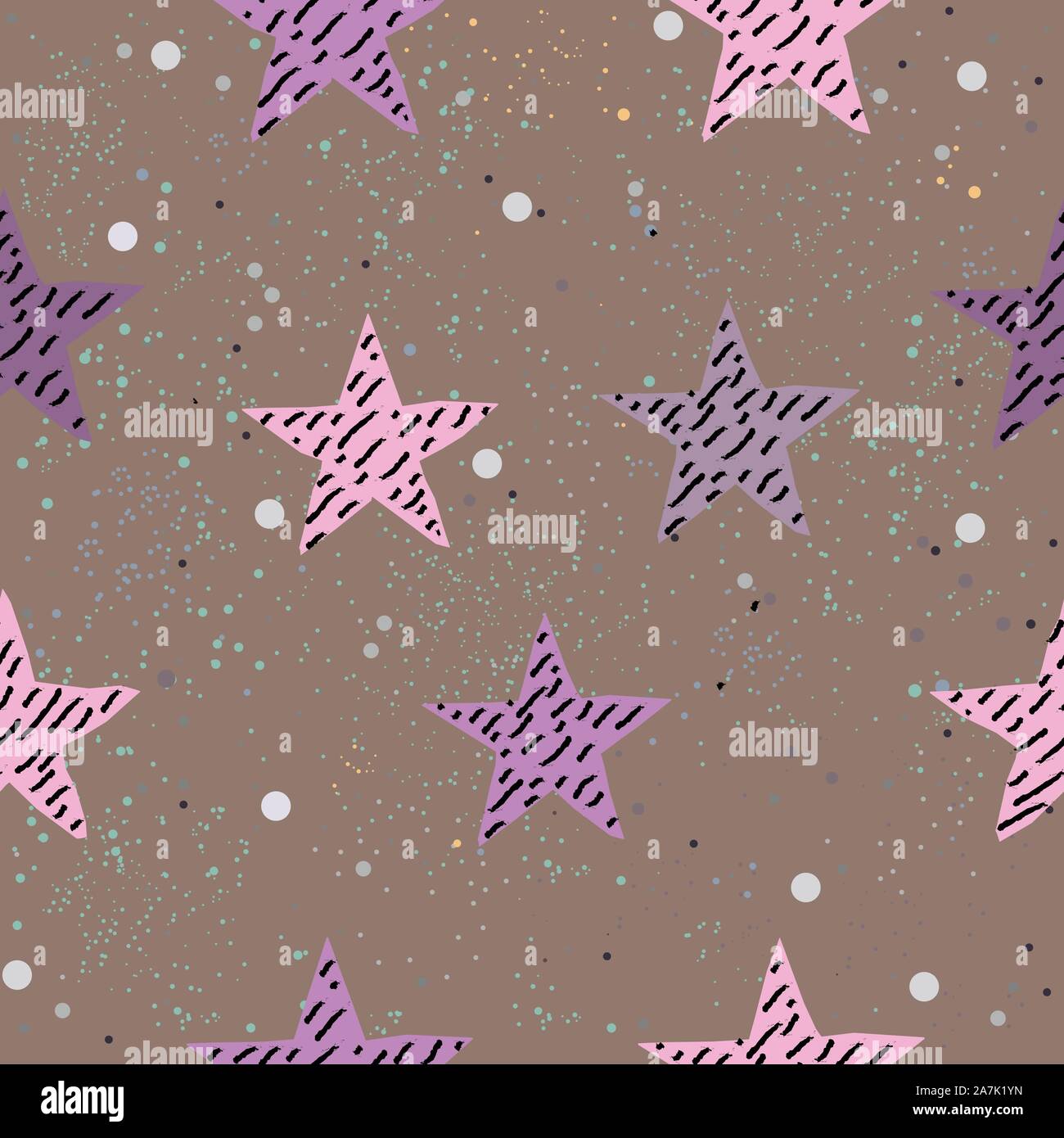 Cute Star Background. Seamless Pattern with stars. Vector Illustration ...