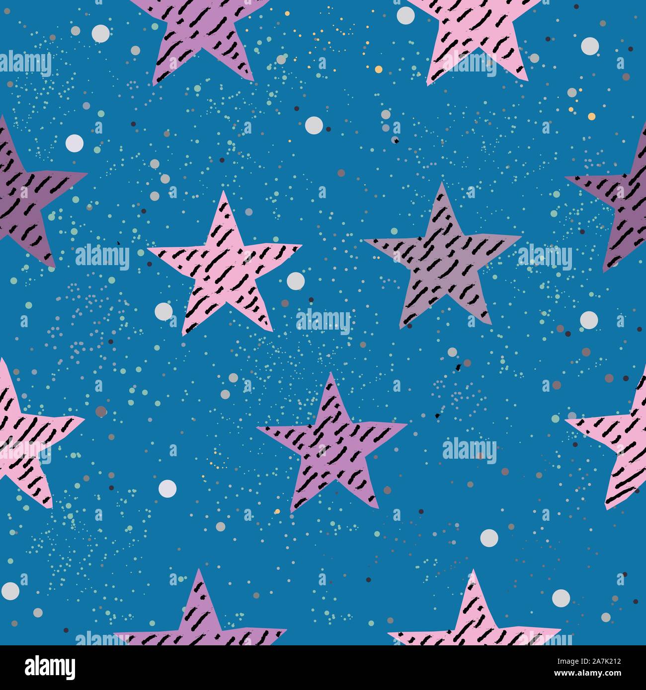 Cute Star Background. Seamless Pattern with stars. Vector Illustration ...